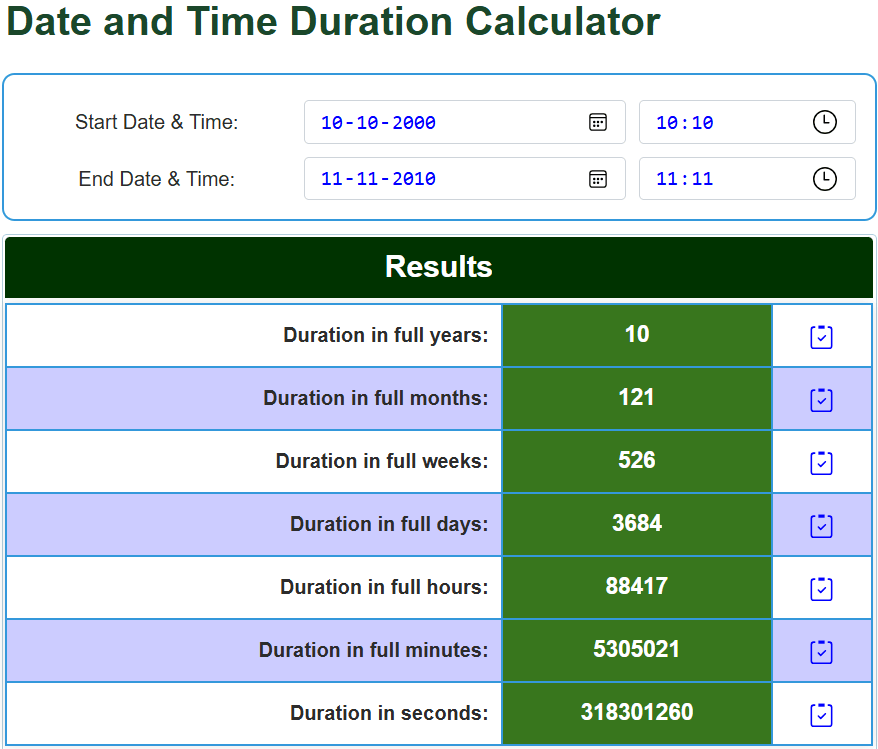Date and Time Duration Calculator - UScalculator.com