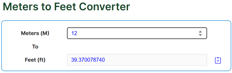 Meters to Feet converter - UScalculator.com