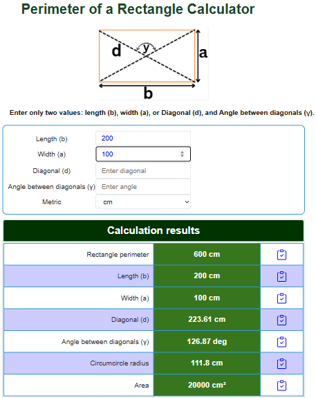 Perimeter of a Rectangle Calculator - UScalculator.com
