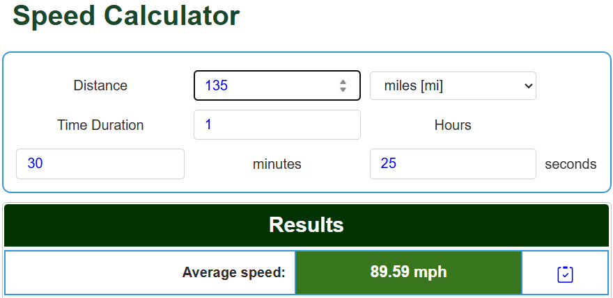 Speed Calculator - UScalculator.com