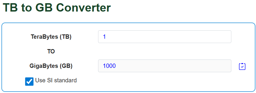 TB to GB Converter - UScalculator.com